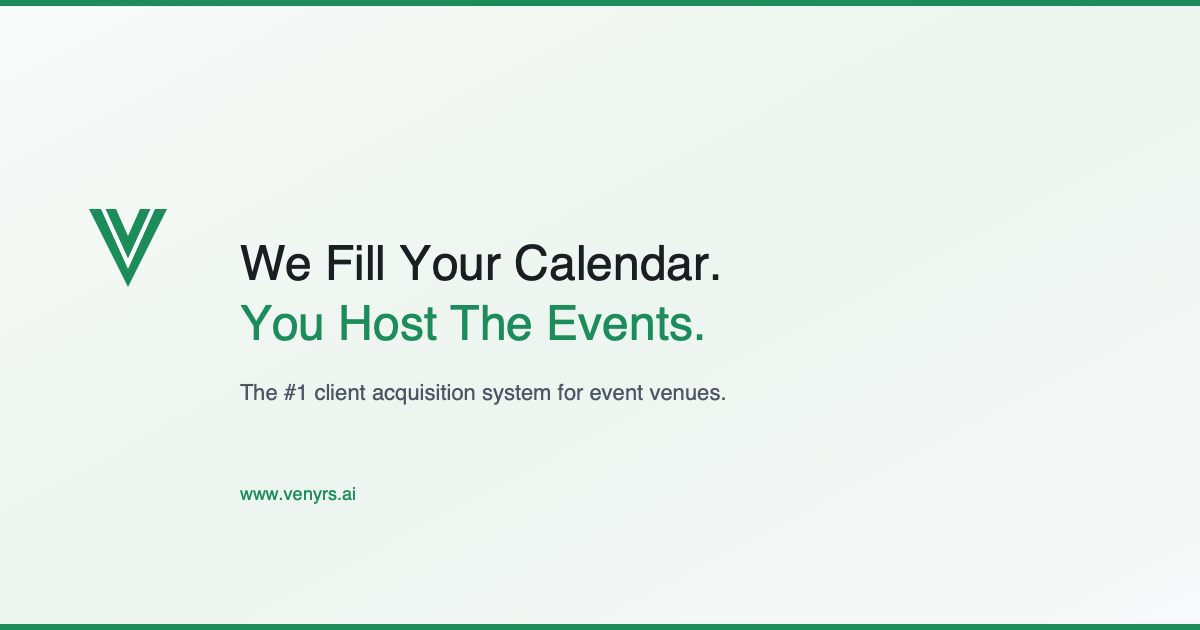 Venyrs AI — We Fill Your Calendar. You Host The Events.